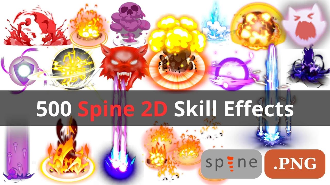 500 Spine 2D Skill Effects Bundle 2 - YouTube