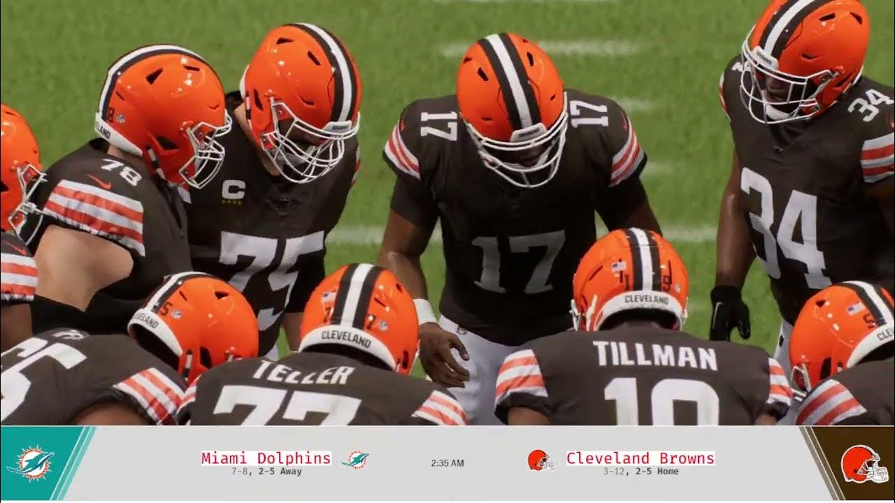 NFL LIVE🔴 Miami Dolphins vs Cleveland Browns| Week 18 NFL Full - December 2024 Madden 25 PS5 ...