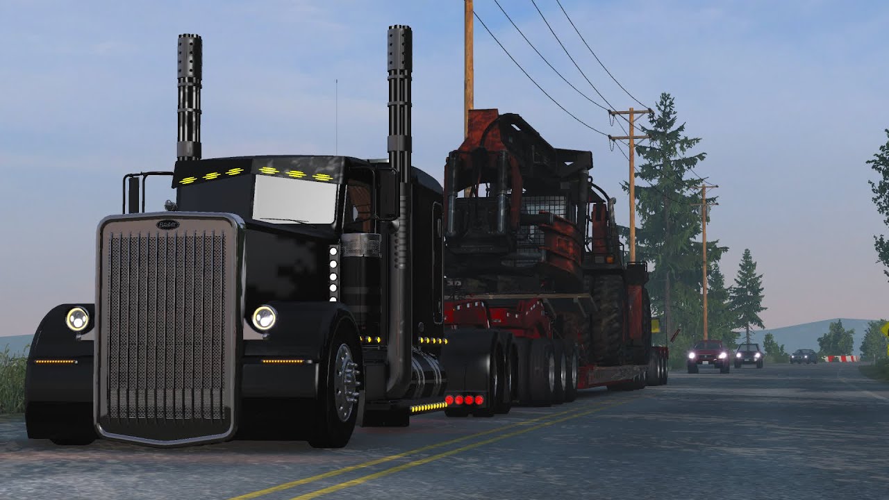 597 / ATS 1.39 / Peterbilt 379 Longhood / oversize load - YouTube