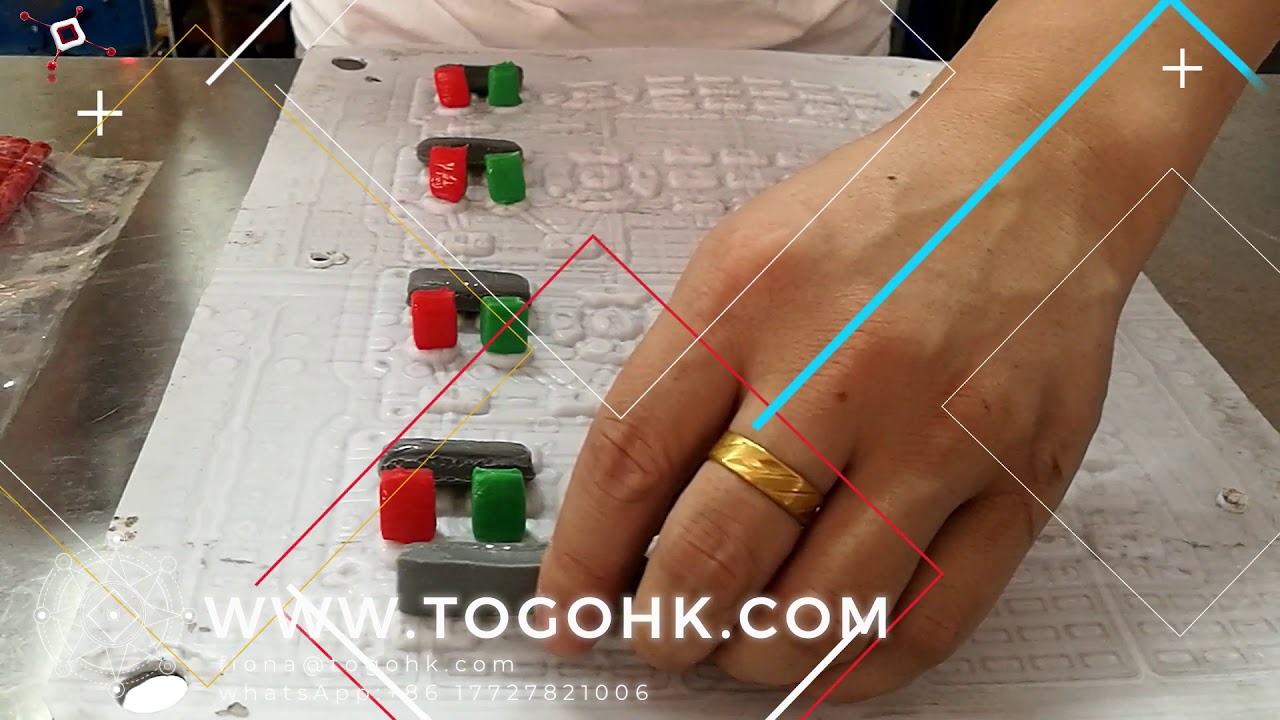 silicone rubber keypad compression molding work? - YouTube