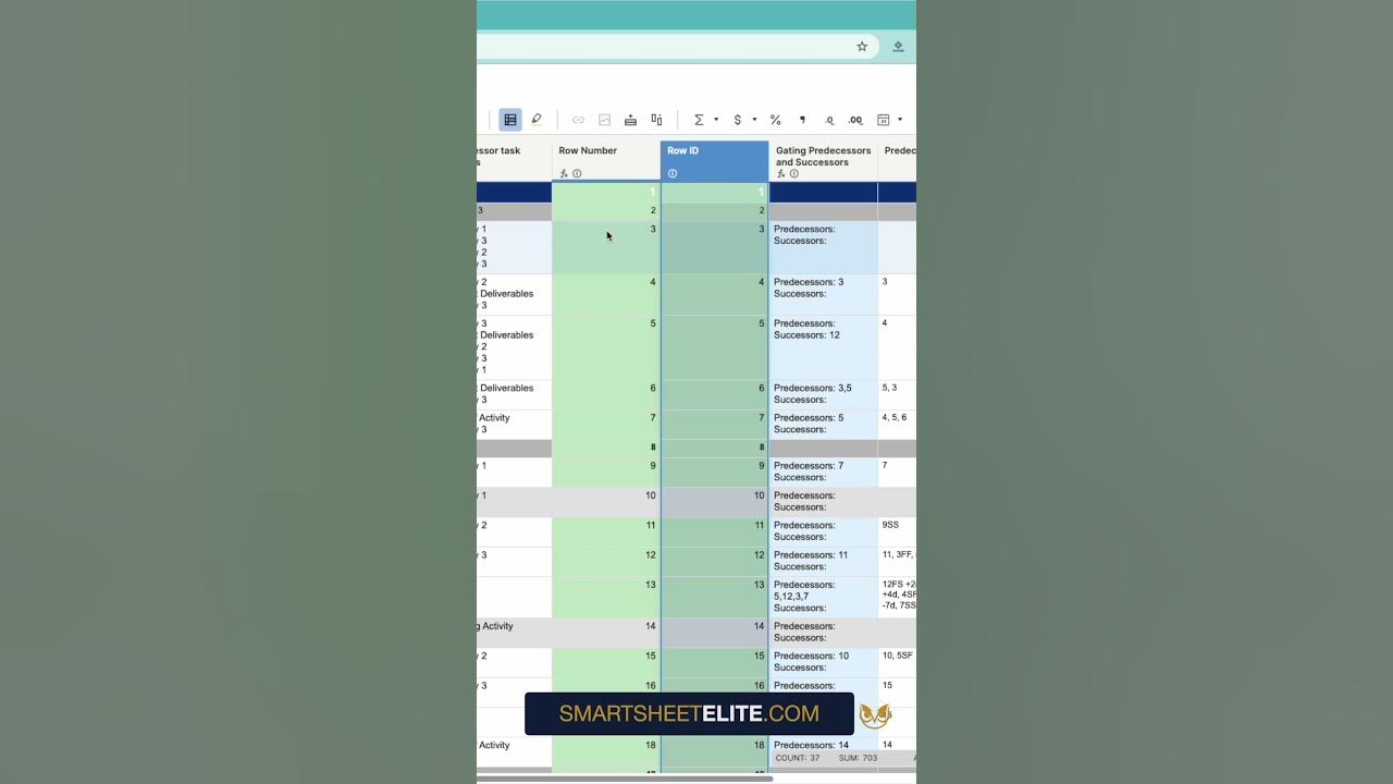 Smartsheet Calculate Row Number Dynamically - YouTube