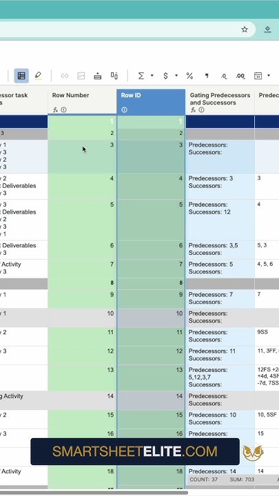Smartsheet Calculate Row Number Dynamically - YouTube