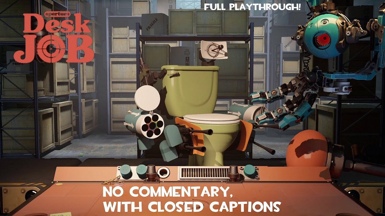 Aperture Desk Job Full Game Playthrough! [No Commentary With Captions ...