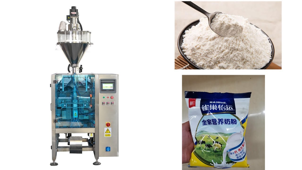 PLC Control Powder Pouch Filling Machine Automatic Touch Screen - YouTube