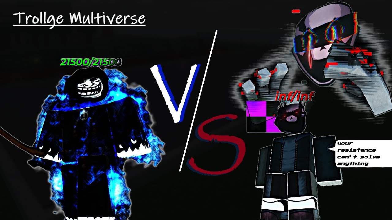Reaper VS VHS Sans x2 (NO AUTO) | Trollge Multiverse (Roblox) - YouTube