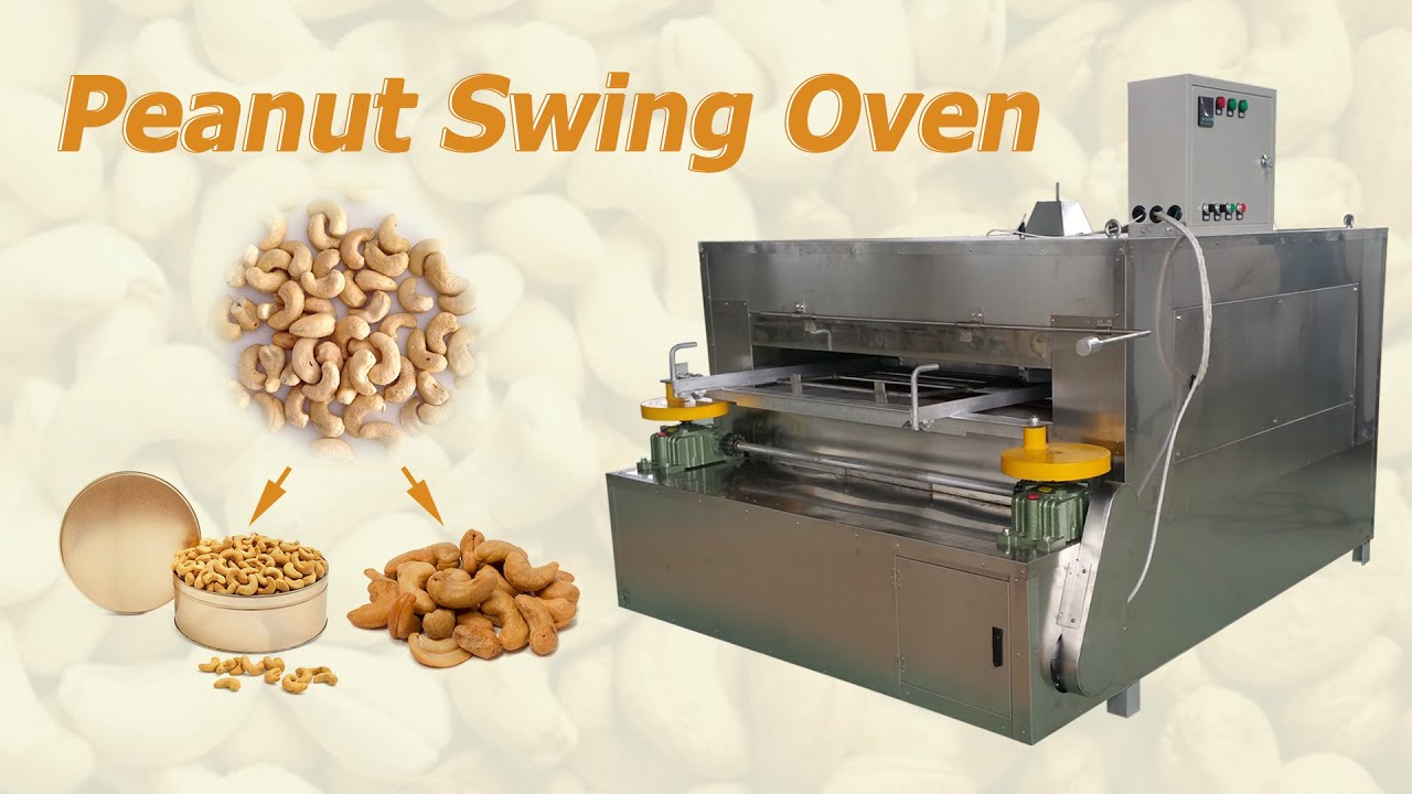 Best swing roasting oven for coated cashew&peanut - YouTube