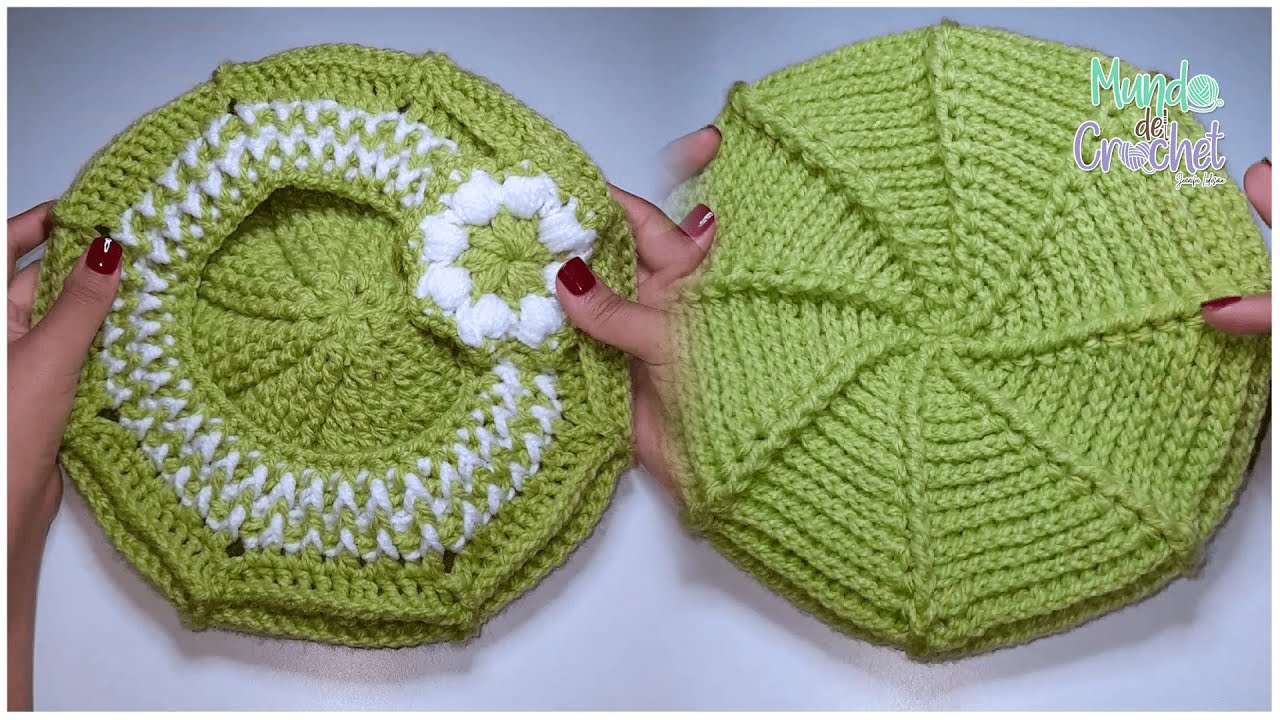 BOINA tejida a crochet PASO A PASO 💚 (todas las tallas) - YouTube