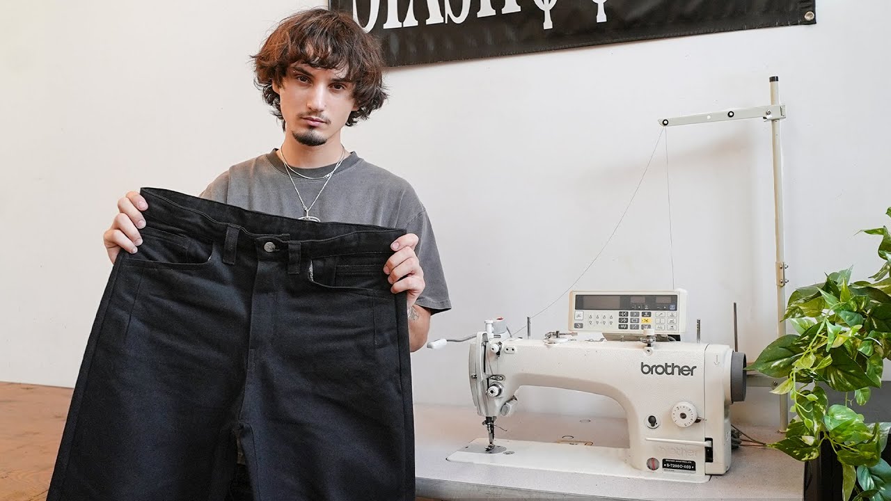 Sewing A Pair Of Jeans For My Clothing Brand - YouTube