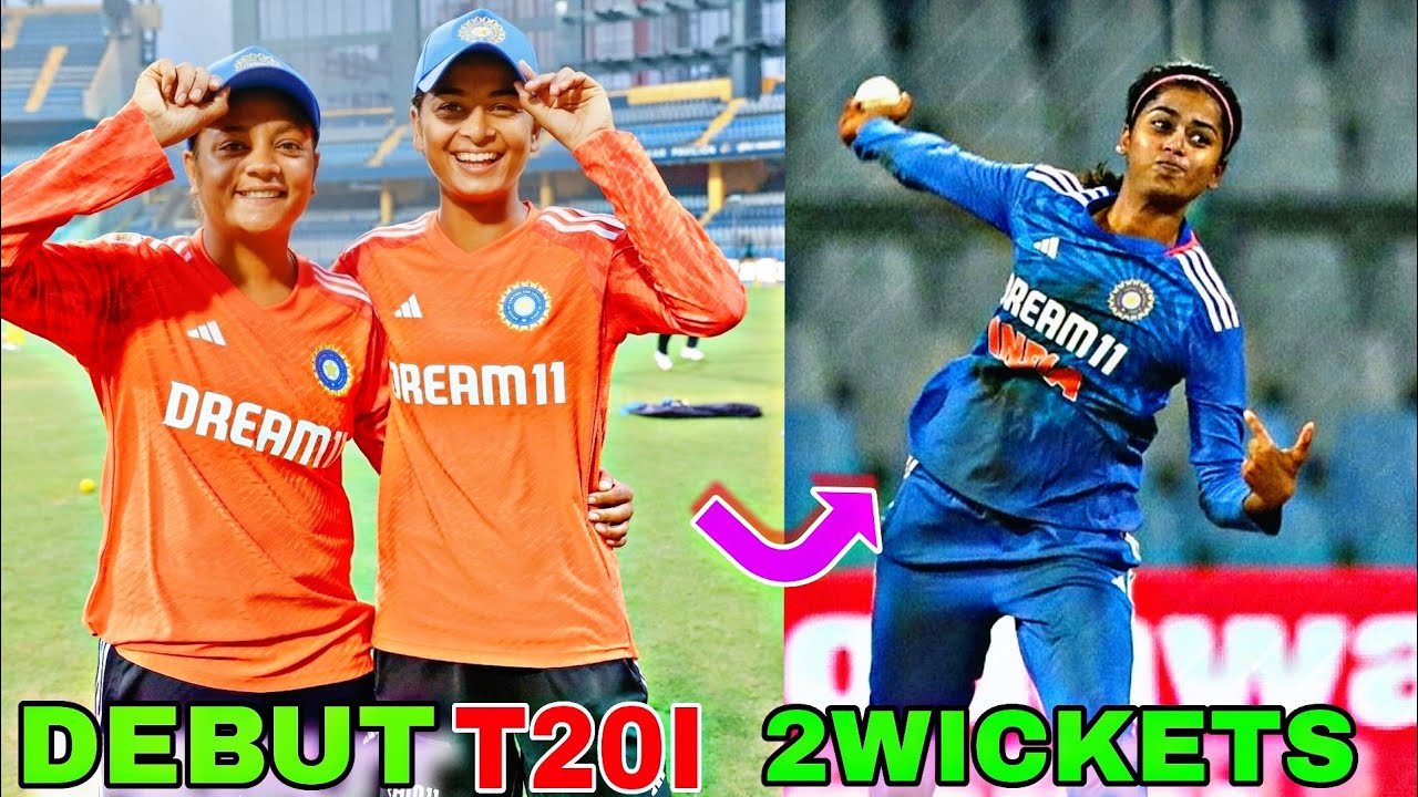 Shreyanka Patil & Saika Debut T20I Shreyanka ने अपने Debut में liya ...