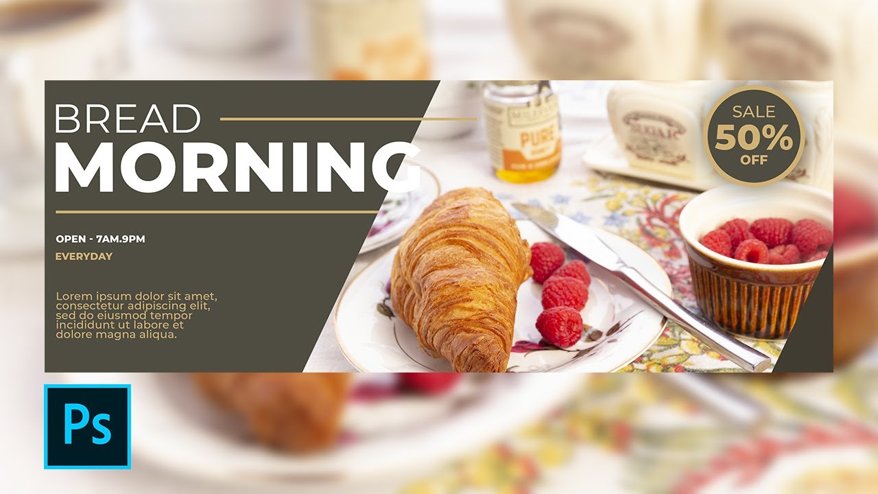 Food Bakery Facebook Cover Free PSD in Adobe Photoshop CC 2018 | Storm ...
