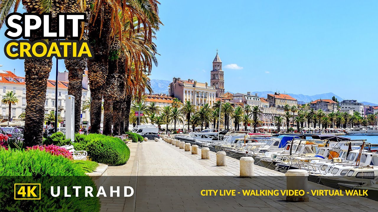 4K Walk along Split Riva Promenade, Croatia 2021 - YouTube