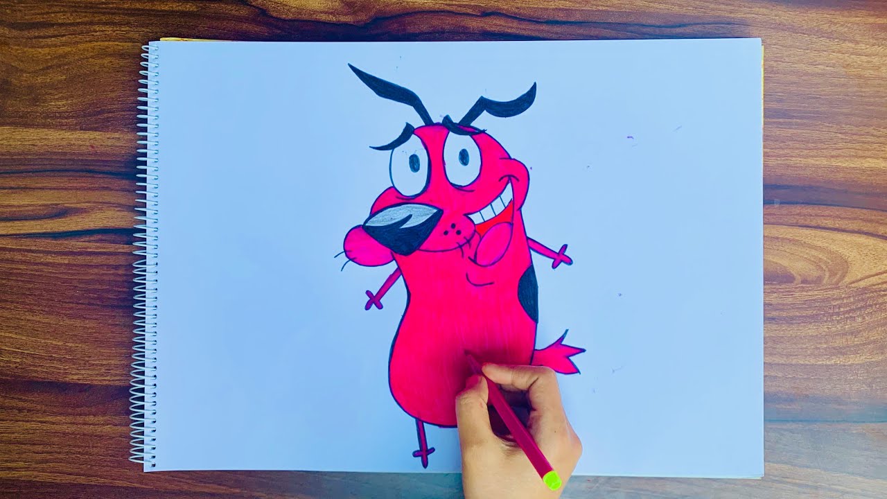 How to Draw Courage the Cowardly Dog | Courage the Cowardly Dog Drawing ...