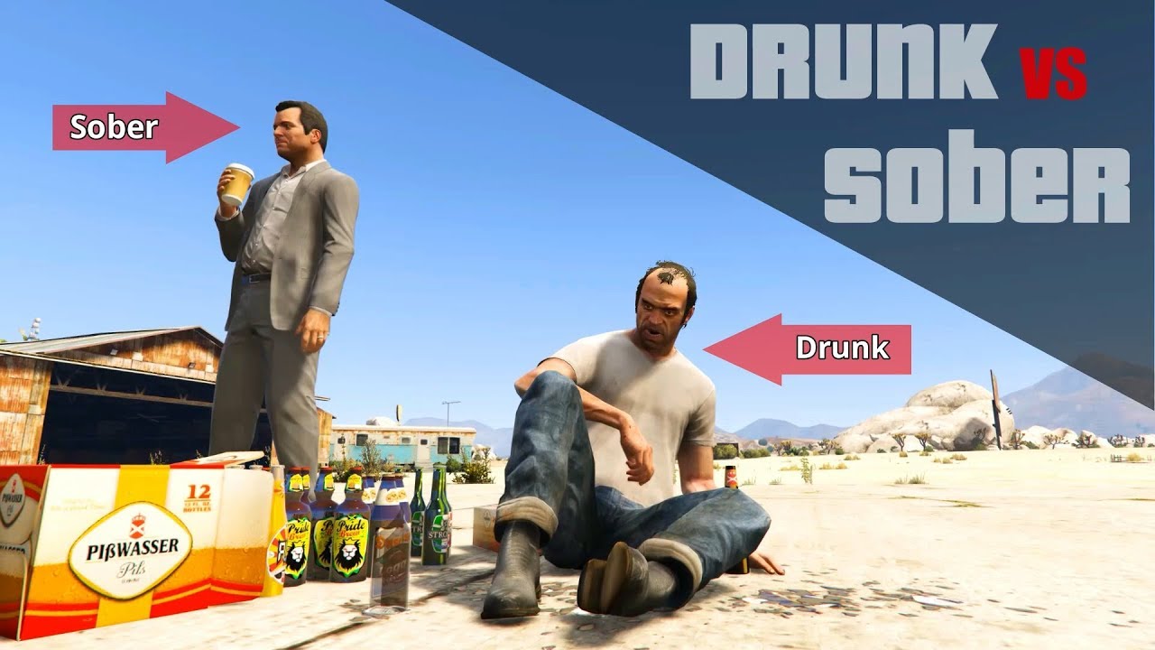 GTA V Drunk VS Sober | What's the difference - YouTube