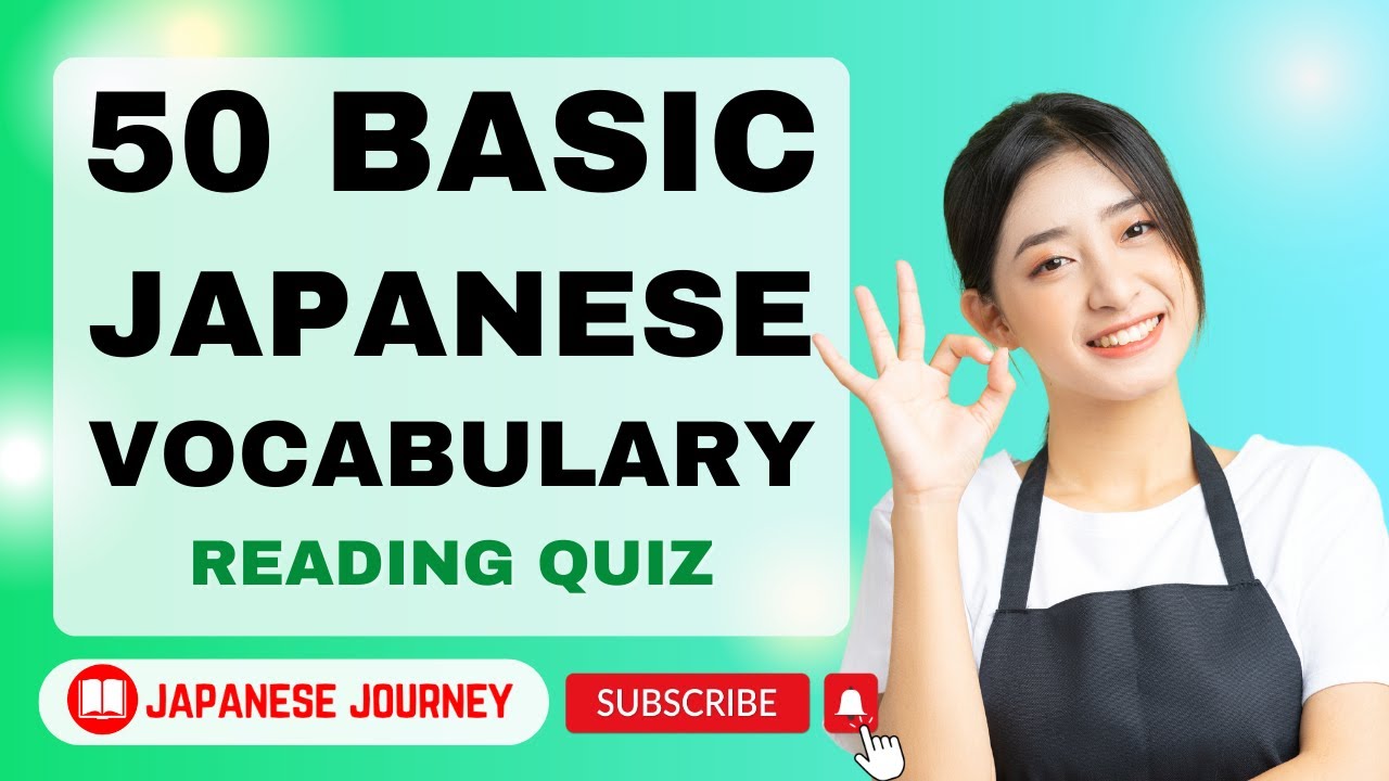 50 Basic Japanese Vocabulary Reading Practice Quiz - YouTube