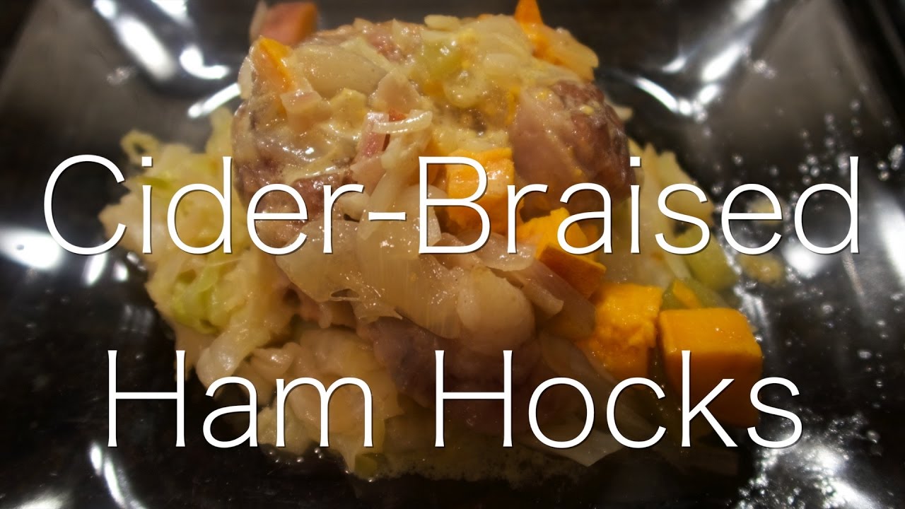 Cider-Braised Ham Hocks with Mustard Cream Sauce - YouTube