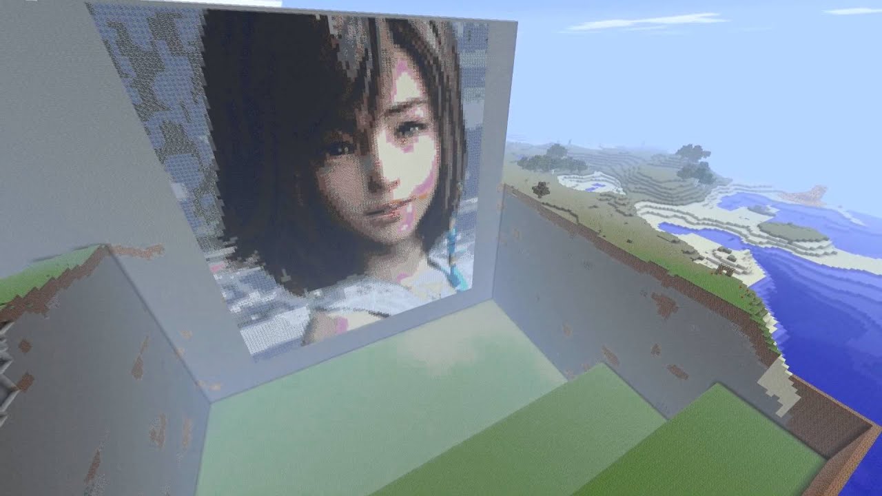 Minecraft - Yuna - Pixel Art | To Zanarkand FFX (HD/HQ) - YouTube
