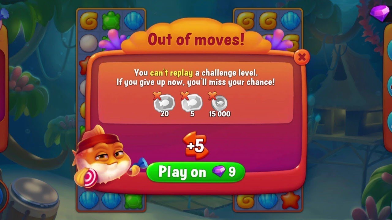 @Fishdom Level 6167, Special Level 6168 Challenge Failed. It Became ...