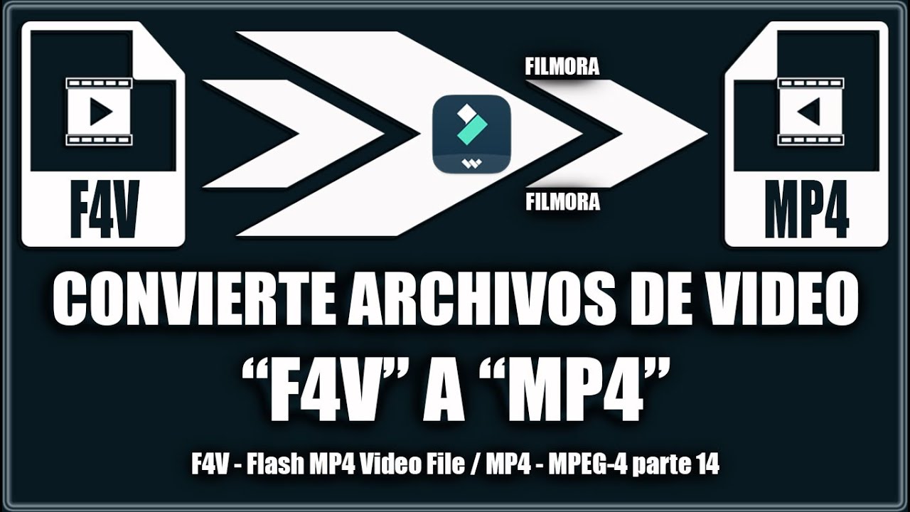Convertir archivos de video f4v a mp4 - Filmora 14 - YouTube