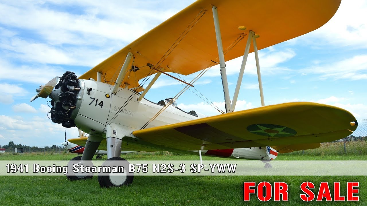 BOEING B75 STEARMAN NS2-3 SP-YWW FOR SALE - YouTube