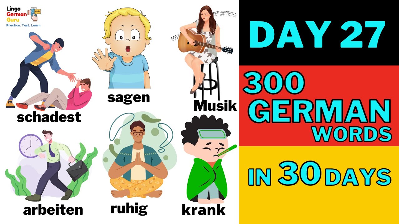 Learn German | Beginners | Day 27 : 10/300 | Learn 300 German Words ...