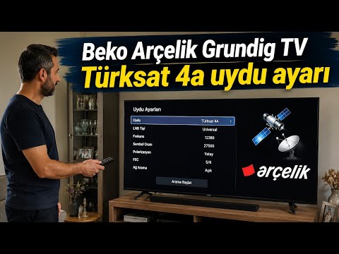 Arçelik - Beko - Grundig Tv Türksat 4A Uydu Ayarı 2026 | Yeni Kanal Arama
