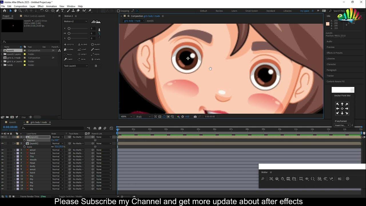 Eye Blink Animation After Effects ! after effects tutorial! after ...