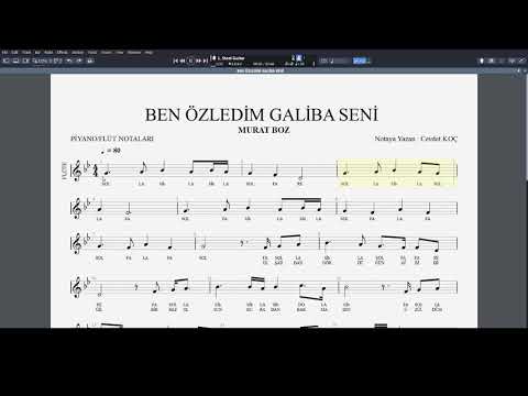 BEN ÖZLEDİM GALİBA SENİ   -  MURAT BOZ NOTA