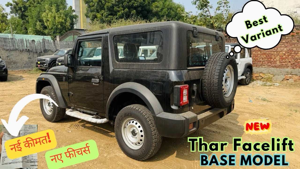 Thar 2026 Facelift RWD Base Model 🔥| Thar AX Diesel Manual | Price ...