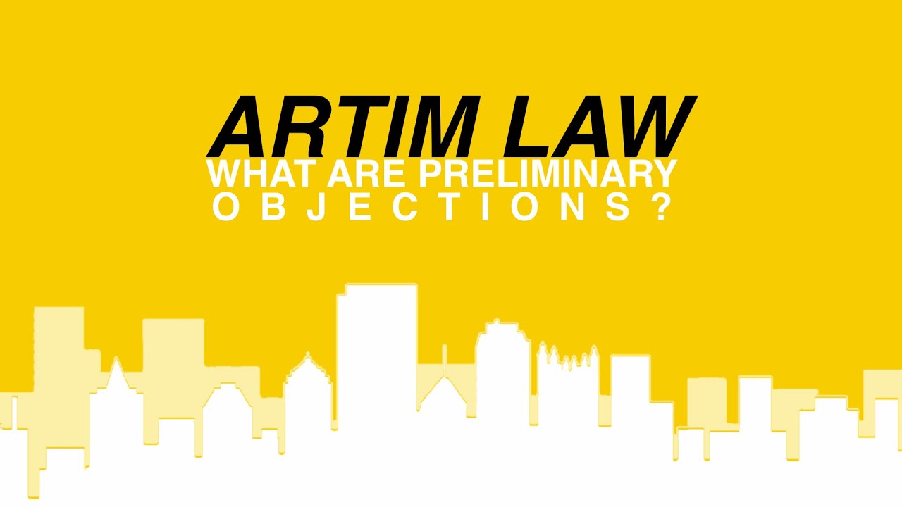 Artim Law What are Preliminary Objections - YouTube