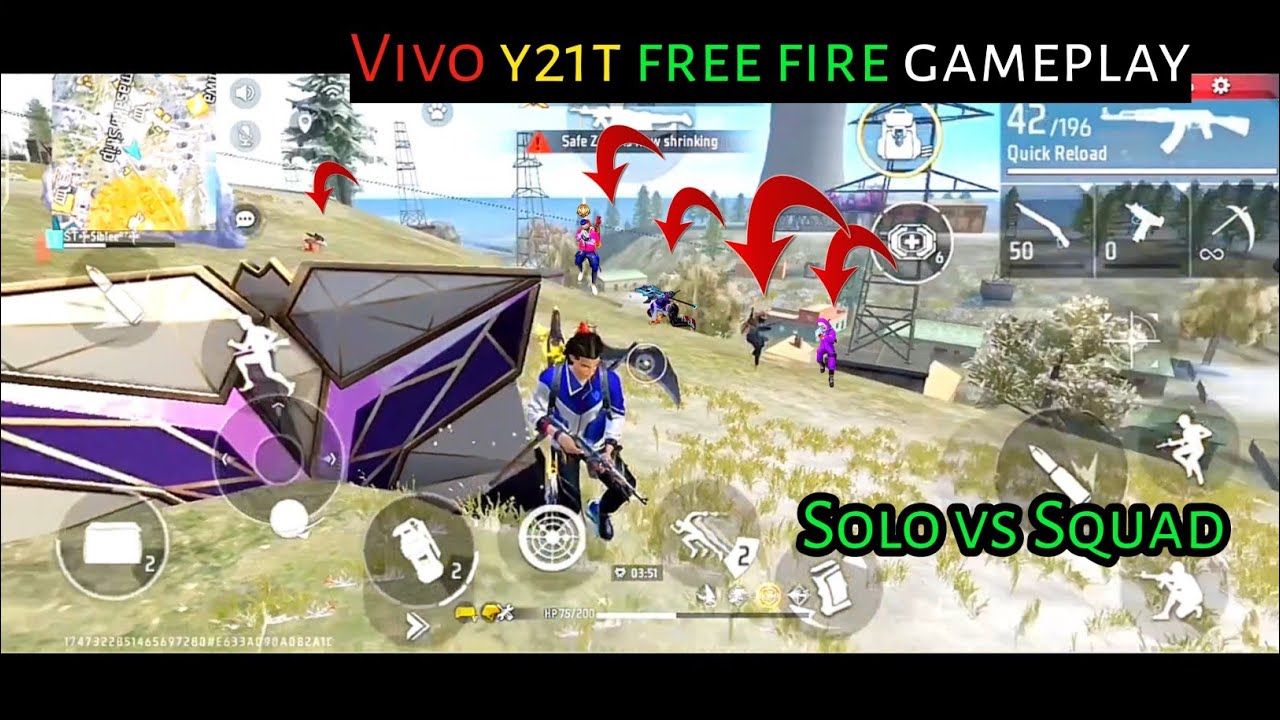 Free fire mobile gameplay 2 finger 2024 | Vivo y21t free fire gameplay ...
