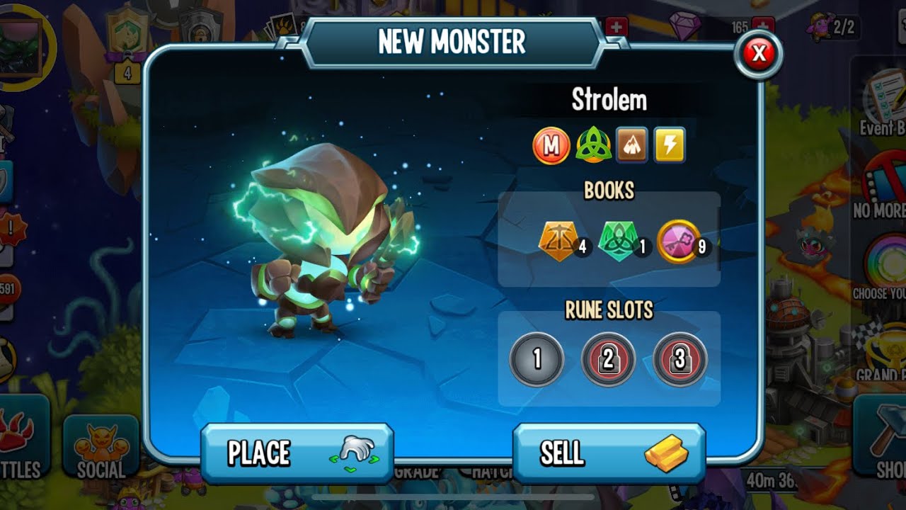 Hatching Mythic “Strolem” Monster Egg and Leveling it up in Monster ...