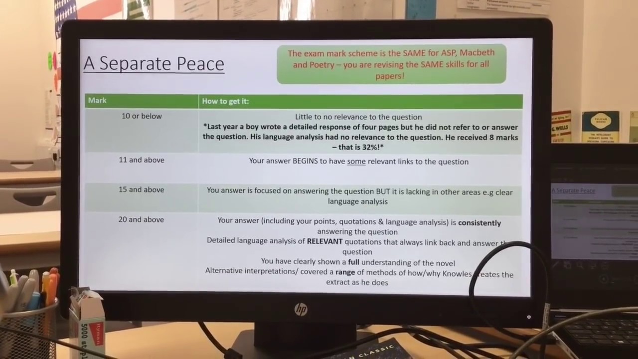 Last minute A Separate Peace Revision - Literature, Paper 1 - YouTube