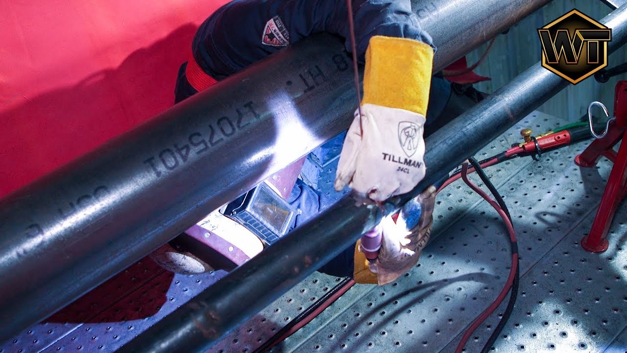 5G Tig Welding Up in The Pipe Rack - YouTube