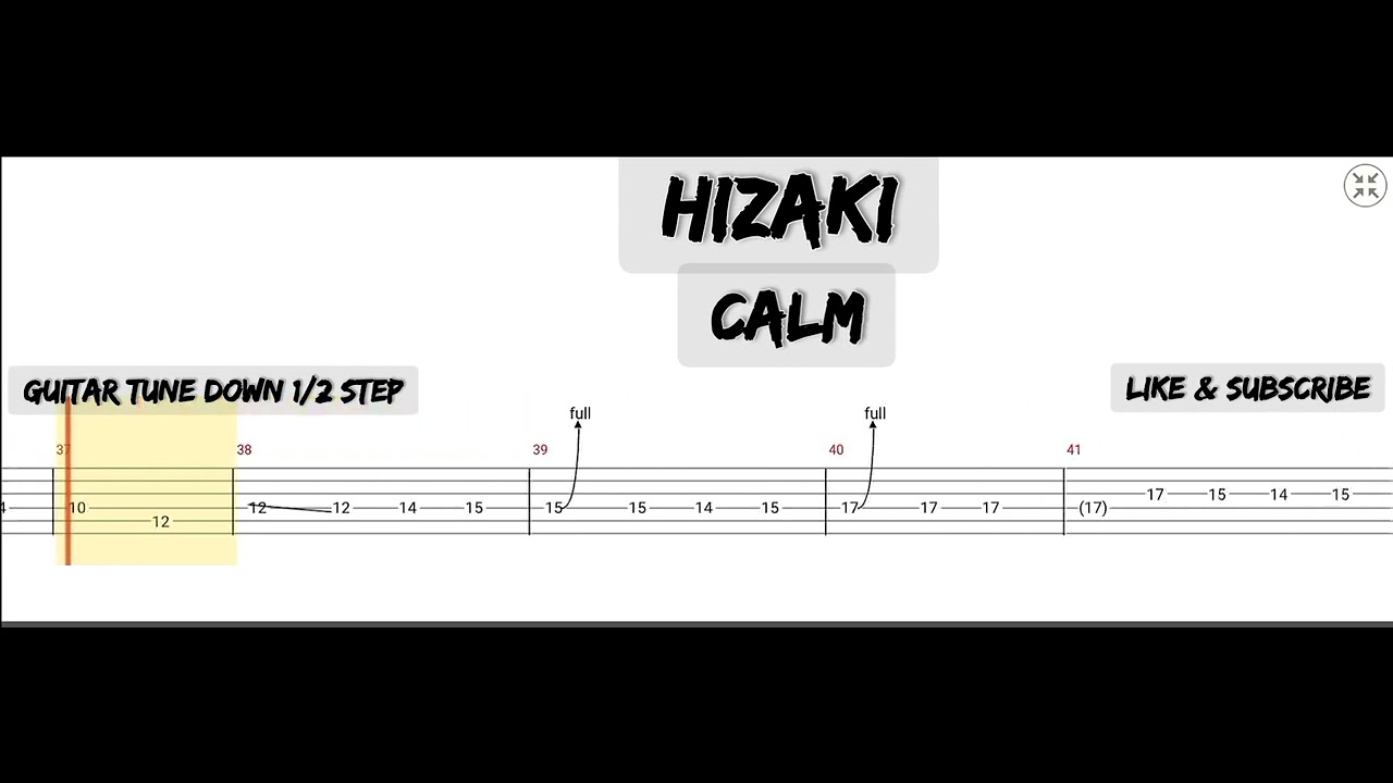 Hizaki - Calm ( Tab Guitar ) - YouTube