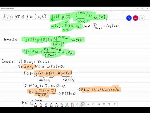 10 Der Fehler bei der Polynominterpolation - YouTube