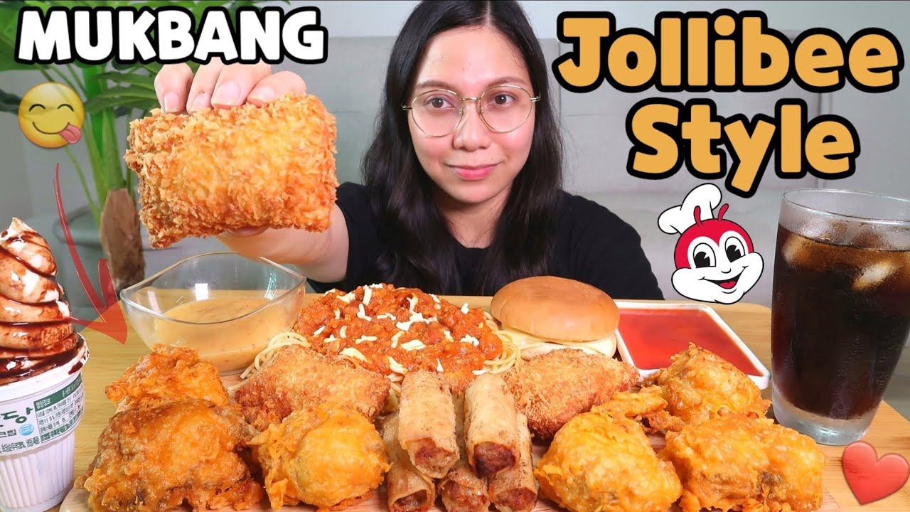 JOLLIBEE STYLE MUKBANG | Ala Jollibee | Shoutout | Mukbang Philippines ...