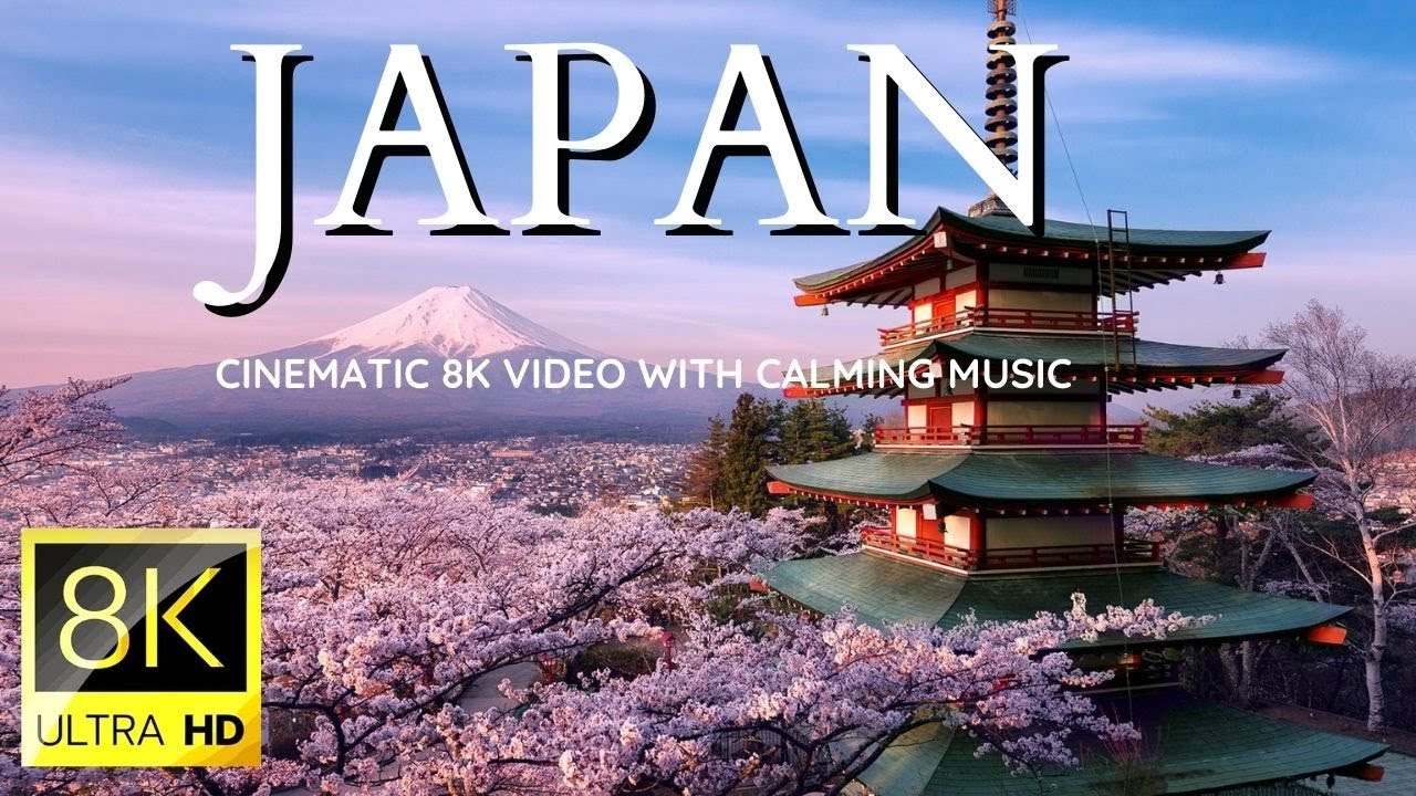JAPAN from the sky, relaxing music cinematic background 8K Video - YouTube