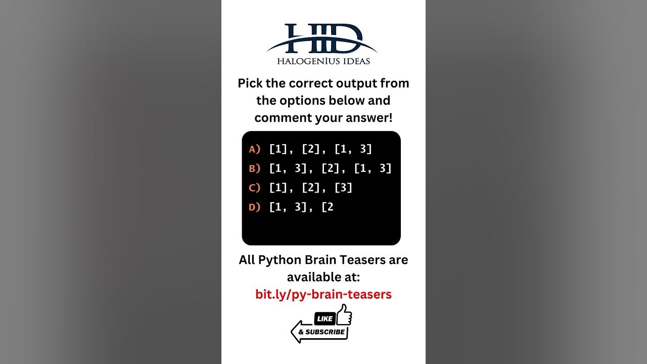 Python Brain Teaser | Part 8 #coding #shorts #python - YouTube