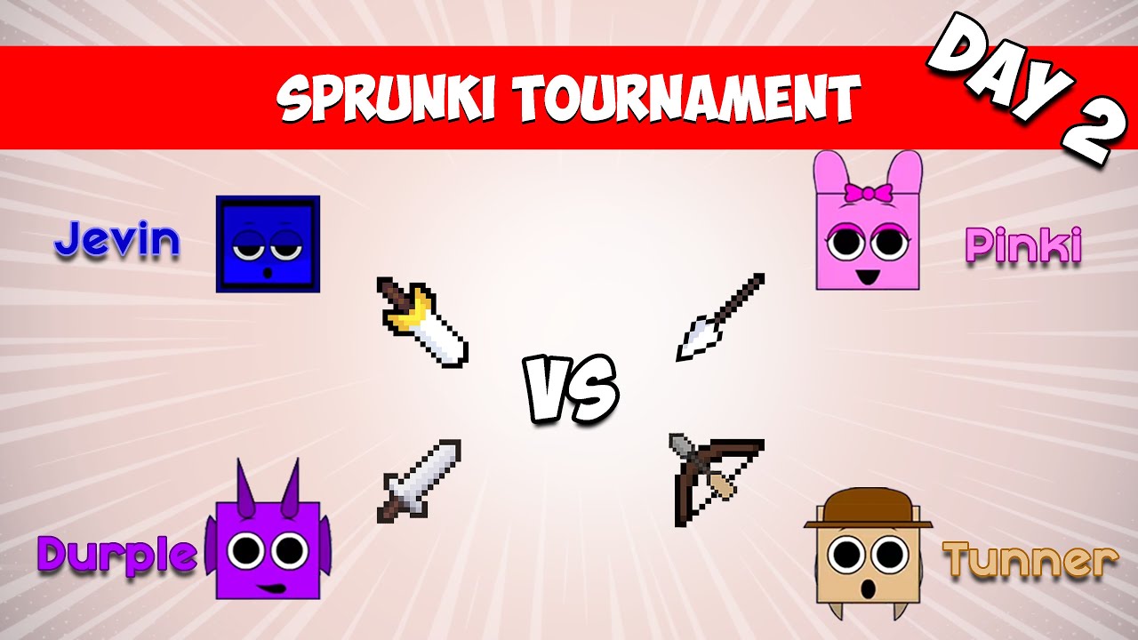 Sprunki Tournament: Jevin x Pinki x Tunner x Durple | SEASON 1 DAY 2 ...