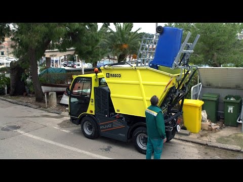 Komunalni kontejner - Malo komunalno vozilo MUVO - RASCO - YouTube
