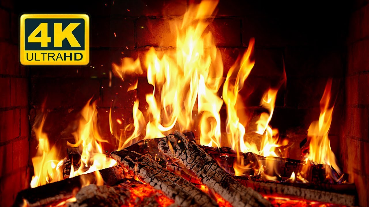 🔥 Cozy Fireplace 4K ULTRA HD! Fireplace Ambience with Crackling Fire ...