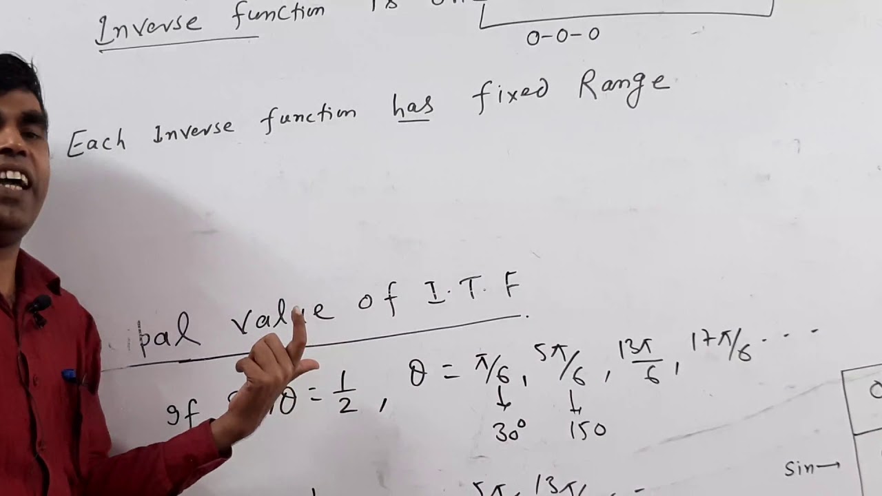 MATHS 12 Inverse trigonometric function (ITF) - YouTube