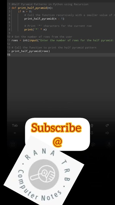 Recursion Program In Python Recursion Pythonprogramming Pythonforbeginners Pythonprograms 0897