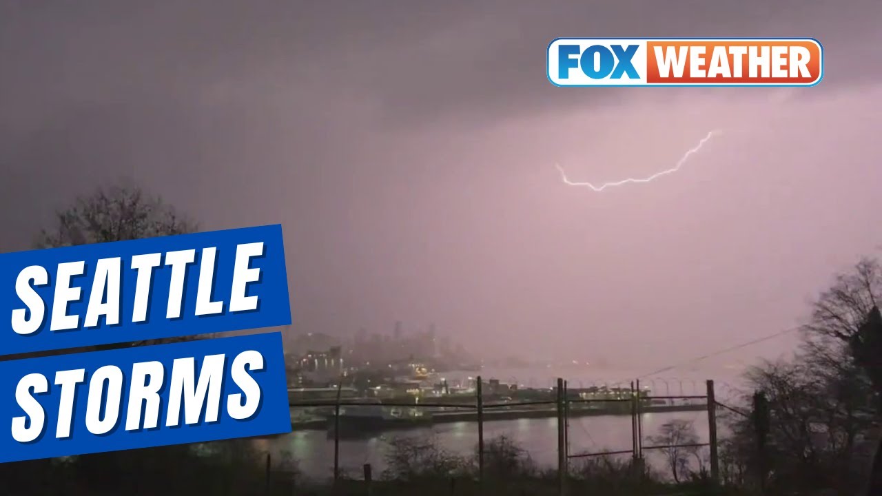 Storms Produce Vivid Lightning, Thunder Across Seattle Area - YouTube