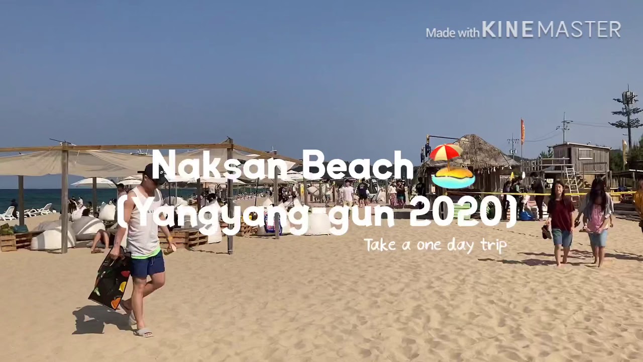 Ep1. (Take a one day trip ) in Naksan Beach South Korea 🇰🇷 (Yangyang ...