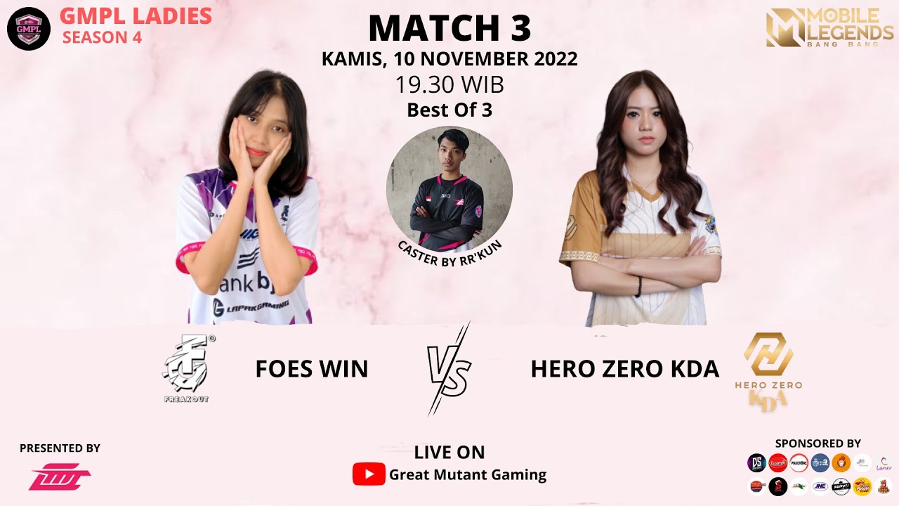 PLAYOFF DAY 3 | FOES WIN VS HERO ZERO KDA | LOWER BRACKET | GMPL LADIES S4 MLBB - YouTube