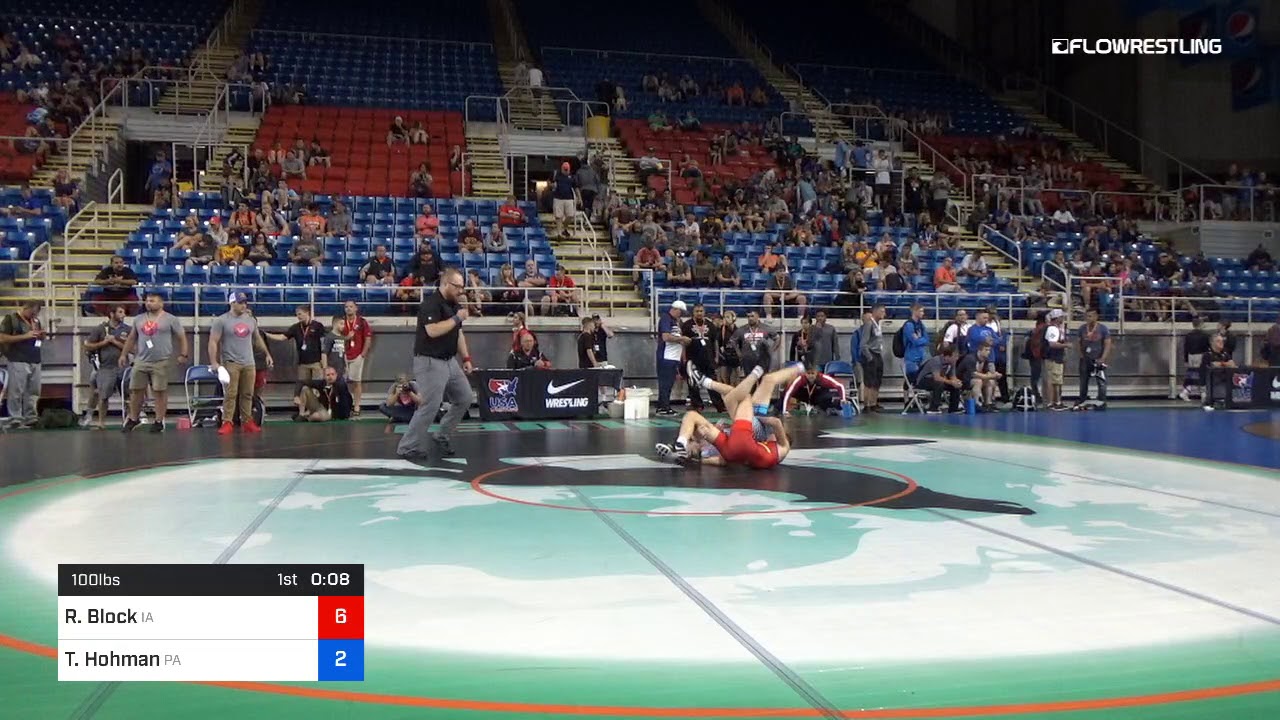 100 Lbs Cons 16 1 Ryder Block Iowa Vs Troy Hohman Pennsylvania - YouTube