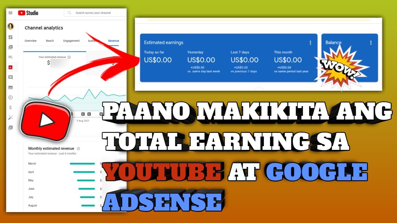 HOW TO CHECK YOUTUBE AND GOOGLE ADSENSE EARNINGS - YouTube