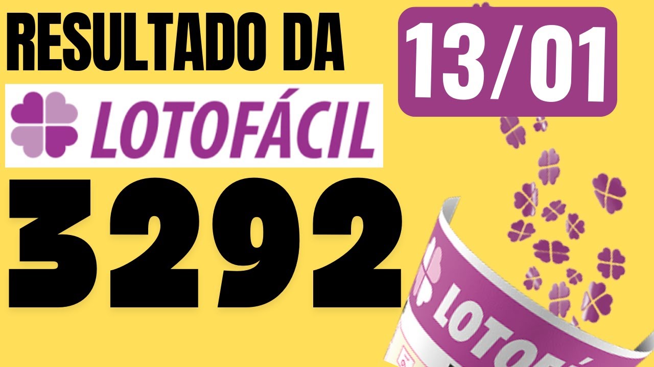 RESULTADO DA LOTOFÁCIL 3292 E ANÁLISE PARA LOTOFÁCIL 3293 - YouTube