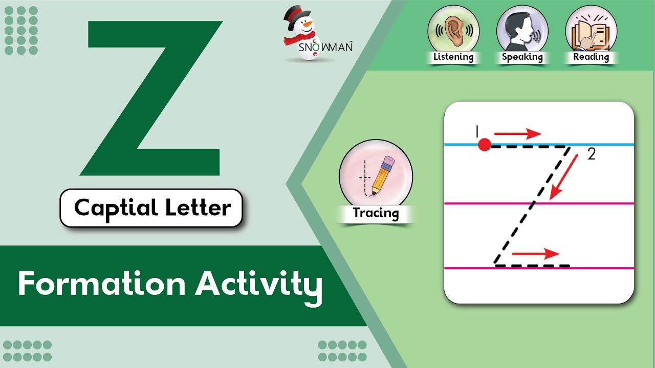 How to Form Capital Letter Z | Formation Practice | Writing Tutorial ...